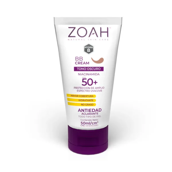 BB Cream anti-edad (Tono OSCURO) – 50 ml – ZOAH – Natural Skin Care